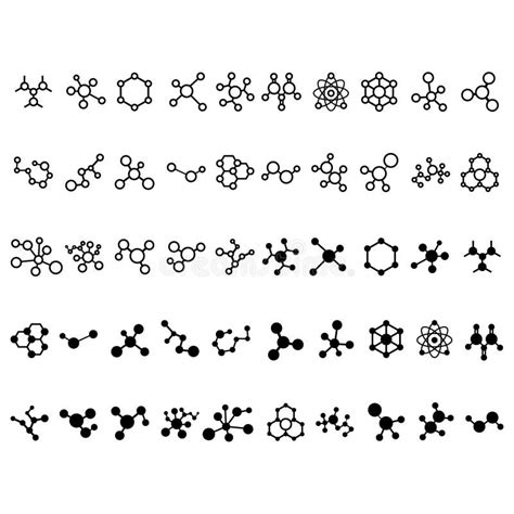 Molecule Icon Vector Set Chemistry Illustration Sign Collection Scientific Symbol Chemical
