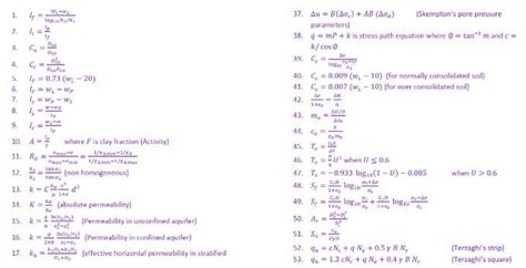 Civil Engineering Formula Chart Engineering Formula Sheet Formula