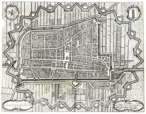 Historic Map Afbeelding Van De Platte Grond De Stod Delft In Den Jare Vintage Wall Art