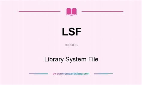 Lsf Library System File In Undefined By