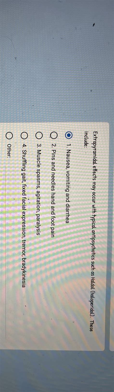 Solved Extrapyramidal Effects May Occur With Typical