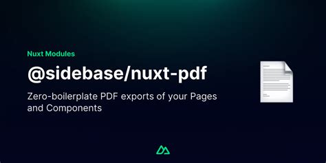 Sidebasenuxt Pdf · Nuxt Modules