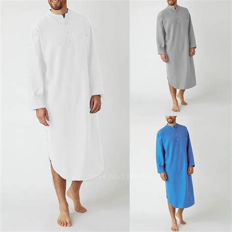 남성 이슬람 사우디 아랍어 Kaftan 이슬람 패션 의류 긴 소매 아바야 가운 패션 사우디 아라비아 두바이 남성 Jubba Thobe이슬람 의류 Aliexpress