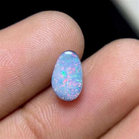 Stunning Natural Beauty Of Australian Opal Doublet Cabochon 9 X 5 X 3mm