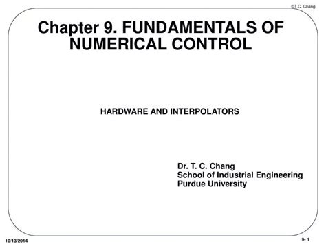 Ppt Chapter 9 Fundamentals Of Numerical Control Powerpoint