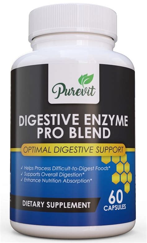 Purevit Digestive Enzymes Vegetarian Plus Probiotics Best Digestive Enzyme Supplements For