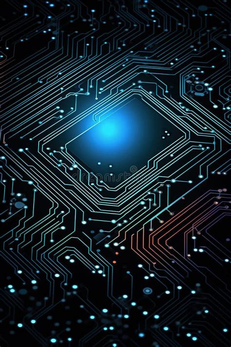 Vertical Photo The Concept Of A Central Computer Processor The