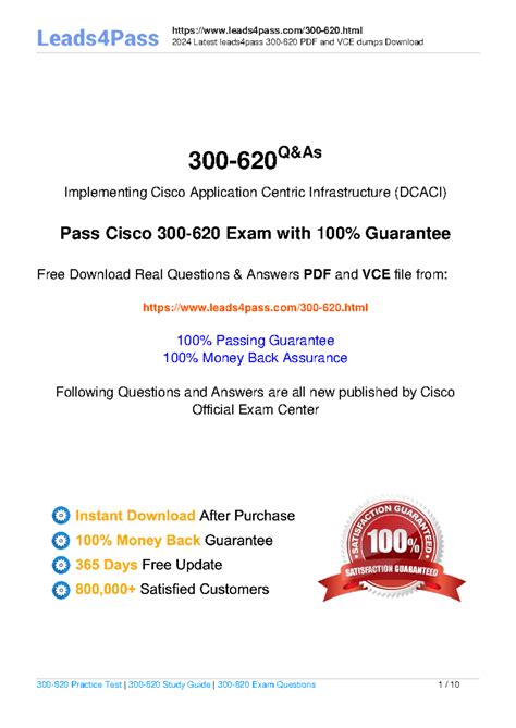 300 620 Pub Cisco 300 620 Implementing Cisco Application Centric Infrastructure Dcaci