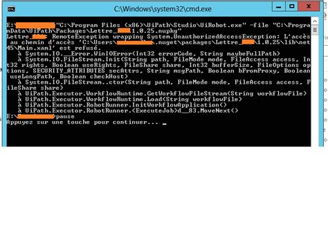 access denied when running package uipath academy feedback uipath