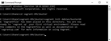 Setting Up A Debian Vagrant Box On Windows 10 With Virtualbox Shanes Computer Solution Repository