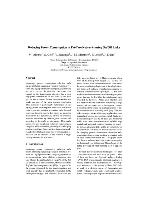 Pdf Reducing Power Consumption In A Fat Tree Network