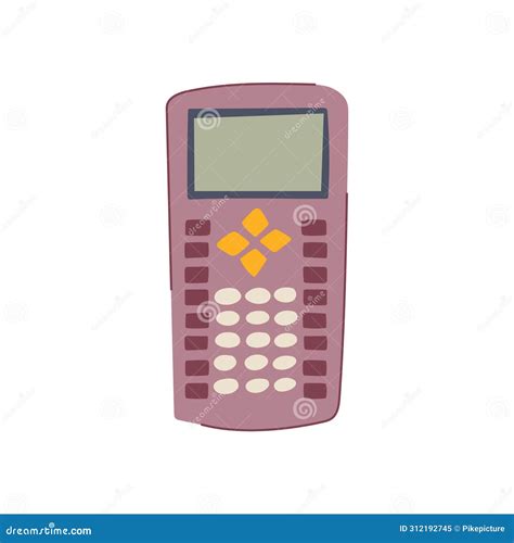Calculate Graphing Calculator Cartoon Vector Illustration Stock Vector Illustration Of Sign