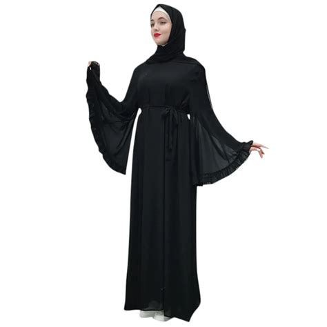 Women Fashion Muslim Dress Clothes Openwork Embroi Long Dress Robe Open
