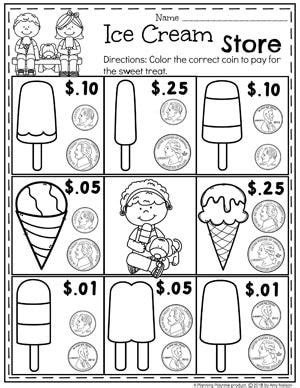 Money Worksheets Planning Playtime Kindergarten Money