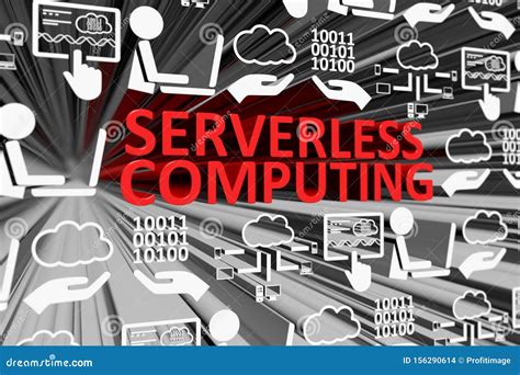 Serverless Computing Neon Concept Self Illumination Background Royalty