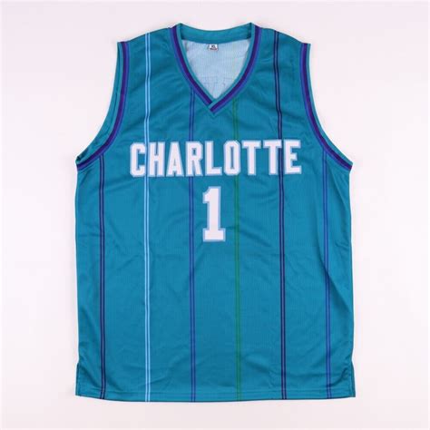 Baron Davis Signed Hornets Jersey Beckett Charlotte 1999 Draft Pick