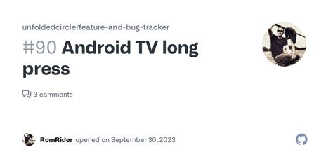 android tv long press · issue 90 · unfoldedcircle feature and bug