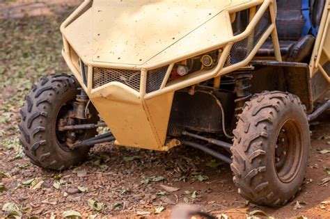 Premium Photo A Yellow Buggy Is Parked