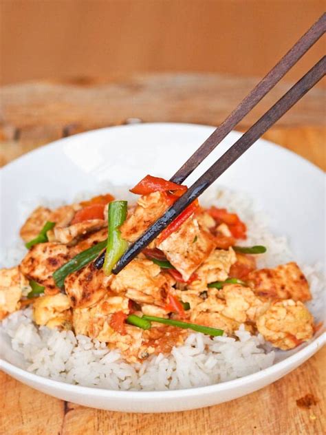 Tomato Eggs Stir Fry With Tofu Chinese Recipe Gf Df