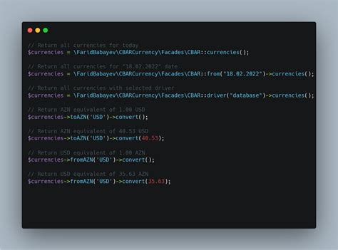 Github Faridbabayev001cbar Currency Php Library To Work With Cbar Currencies Github Faridbabayev001cbar Currency Php Library To Work With Cbar Currencies