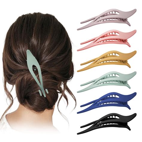 Siflif 4 Pack Dovetail Duckbill Hair Clips For Women Strong Hold Jaw