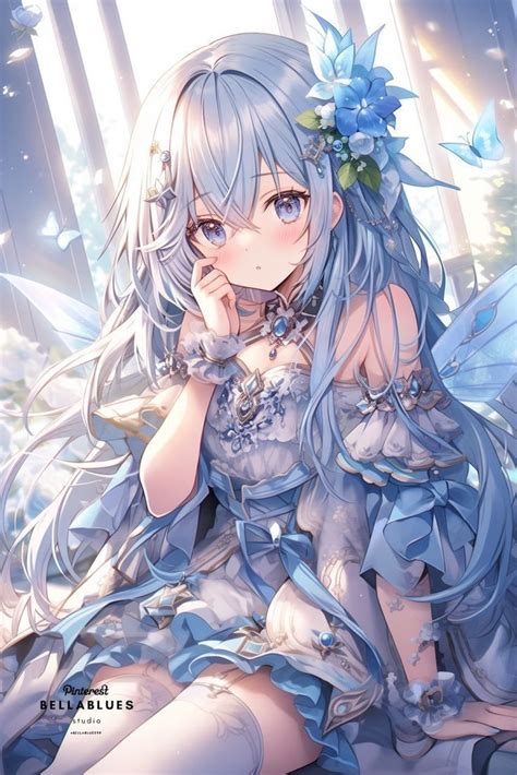 An Anime Girl Sitting On The Ground With Her Hand To Her Face