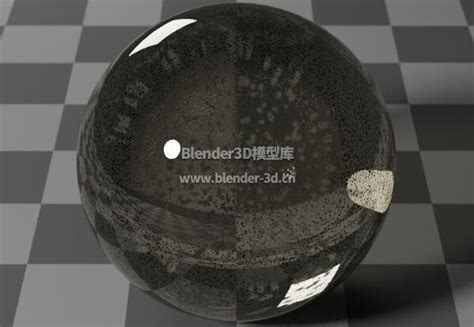 灰色手工玻璃 Blender材质球纹理贴图下载 Blender3d模型库
