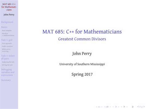 PDF JohnPerry Background MAT685 C ForMathematicians Outline 1