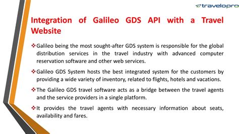 Ppt Galileo Api Integration Powerpoint Presentation Free Download