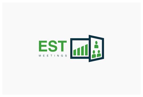 Premium Vector Meeting Virtual Business Logo Design