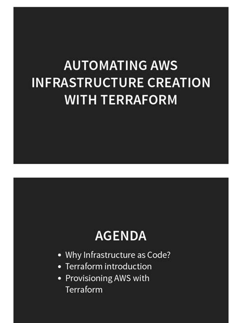 Automating Aws Infrastructure Creation With Terraform Pdf Computer