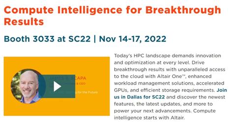Venkat P On Linkedin Altair Hpc Altairknowshpc Sc22 Onlyforward