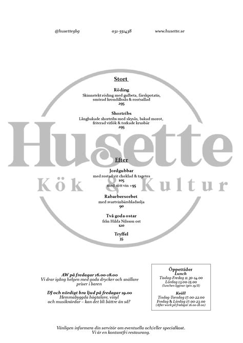 Mat And Meny — Husette