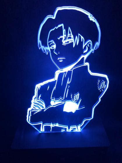 Luminária Levi Attack On Titan Anime Decoração Abajur 16 Cores