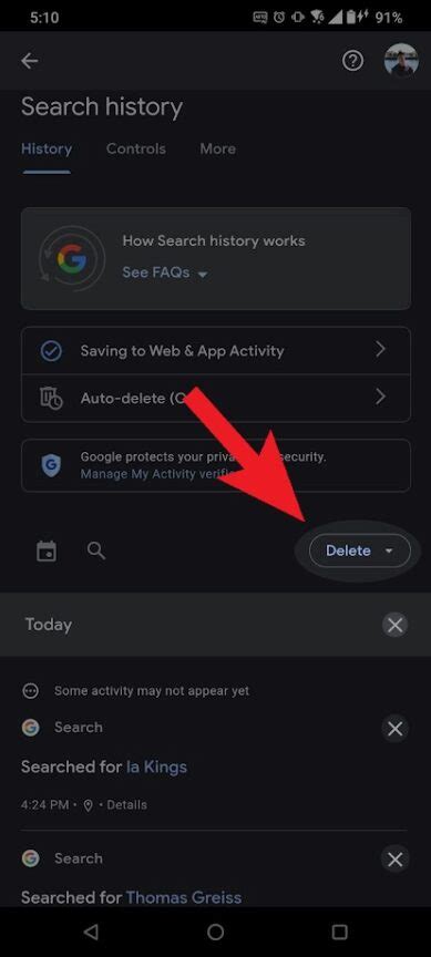 How To Delete Search History On Android Android Authority