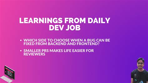 Learnings From Daily Dev Job — Part 1 By Saurabh Mhatre Codeclassifiers Medium