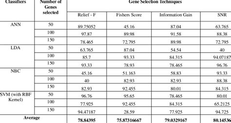 Classification Performance Vidora
