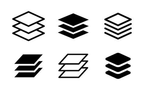 Premium Vector Stack Icon Set Layer Icons Vector Illustration
