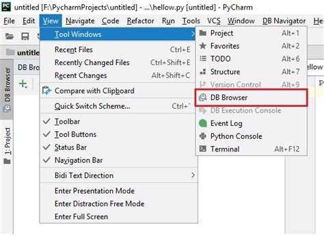How To View Database Tool Window In Pycharm • Vinishdev