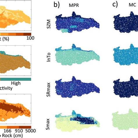 Selected Catchment Attribute Data A And Resultant Parameter Fields B