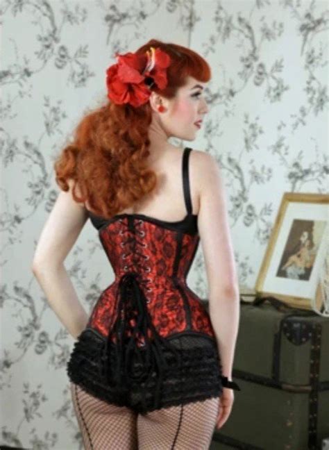 Modeling Red Corset Skibum69