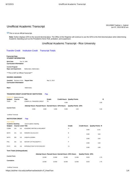 Penn Foster Transcript 2 Of 2pdf