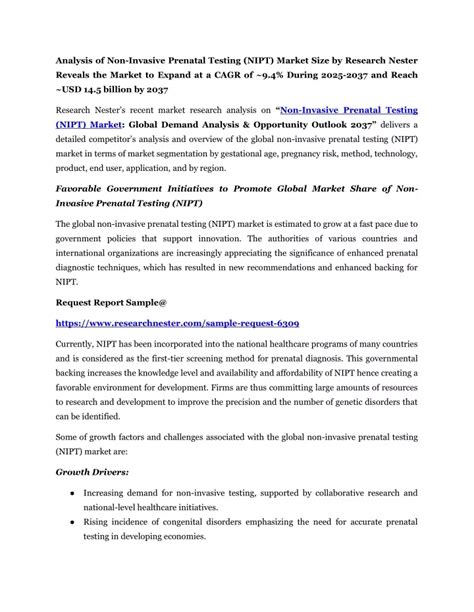 Ppt Non Invasive Prenatal Testing Nipt Market Powerpoint