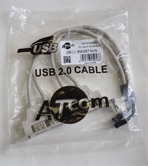 Планка розширення Atcom Usb 2 0 на задню панель 4port Atcom Ua