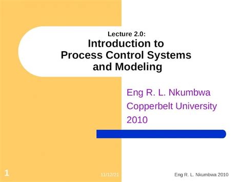 ppt lecture 2 0 introduction to process control systems and modeling