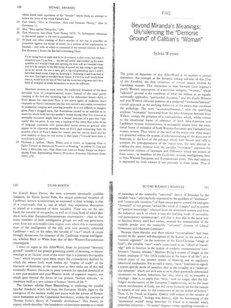 Sylvia Wynter Pdf