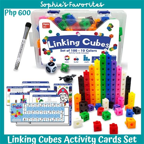 Linking Cubes With Activity Cards Set Numberblocks Math Link Cubes Snap
