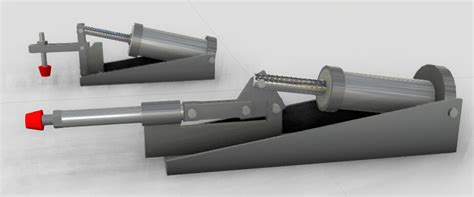 Piston Actuator Translational Joint Activating Rotation Component Modeling Visual