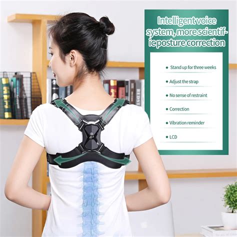 디지털 자세 교정 벨트 지능형 음성 자세 교정기 조절 가능한 안티 헌치백 어깨 버팀대 지원 벨트교정기 및 지지대 Aliexpress