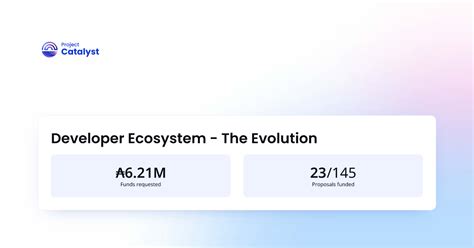 Developer Ecosystem The Evolution Project Catalyst
